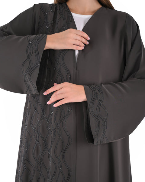 Hanayen Color Abaya with Subtle Embellished Patterns best abaya online ...