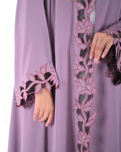 Hanayen Embroidered Emirati Abaya with Matching Hijab best abaya online ...
