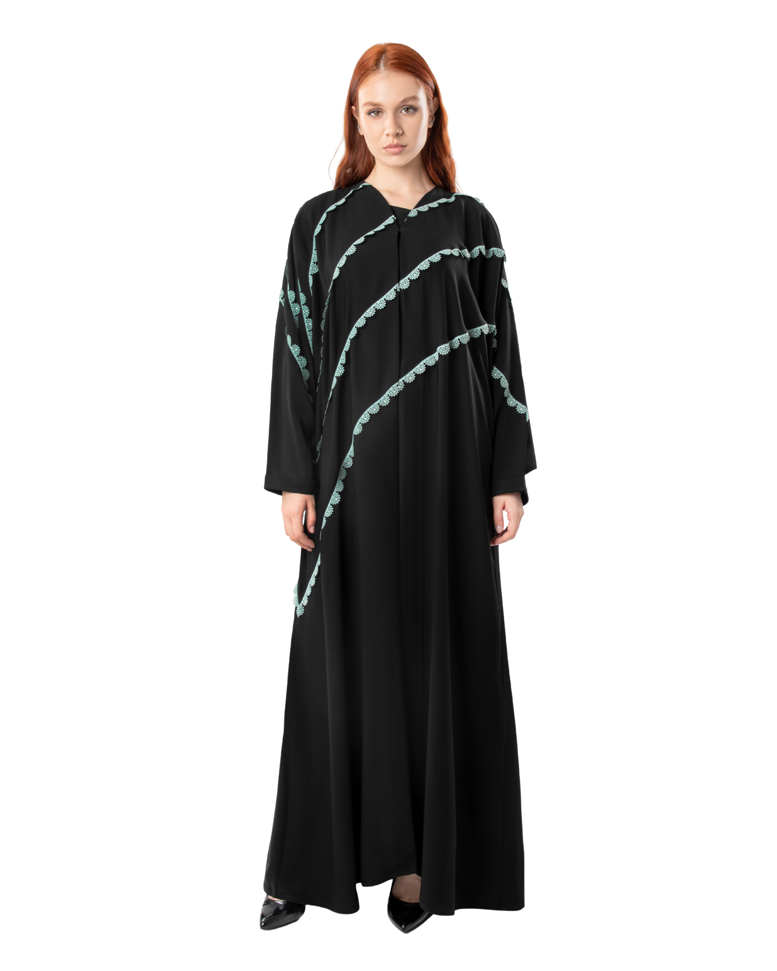 Hanayen Modest Emirati Abaya In Black best abaya online in dubai