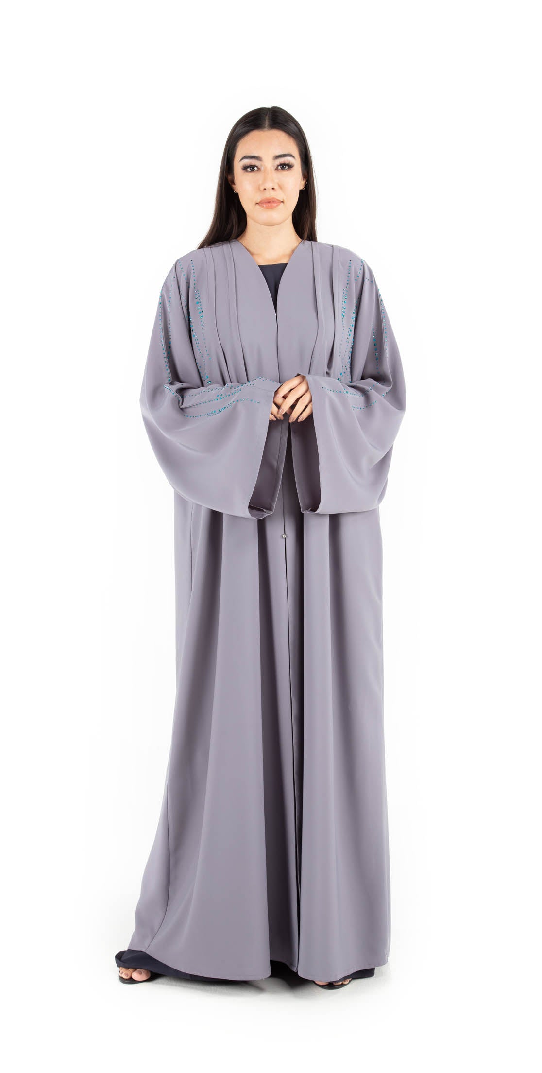 Hanayen Color Abaya Adorned with Crystal Elements best abaya online in ...