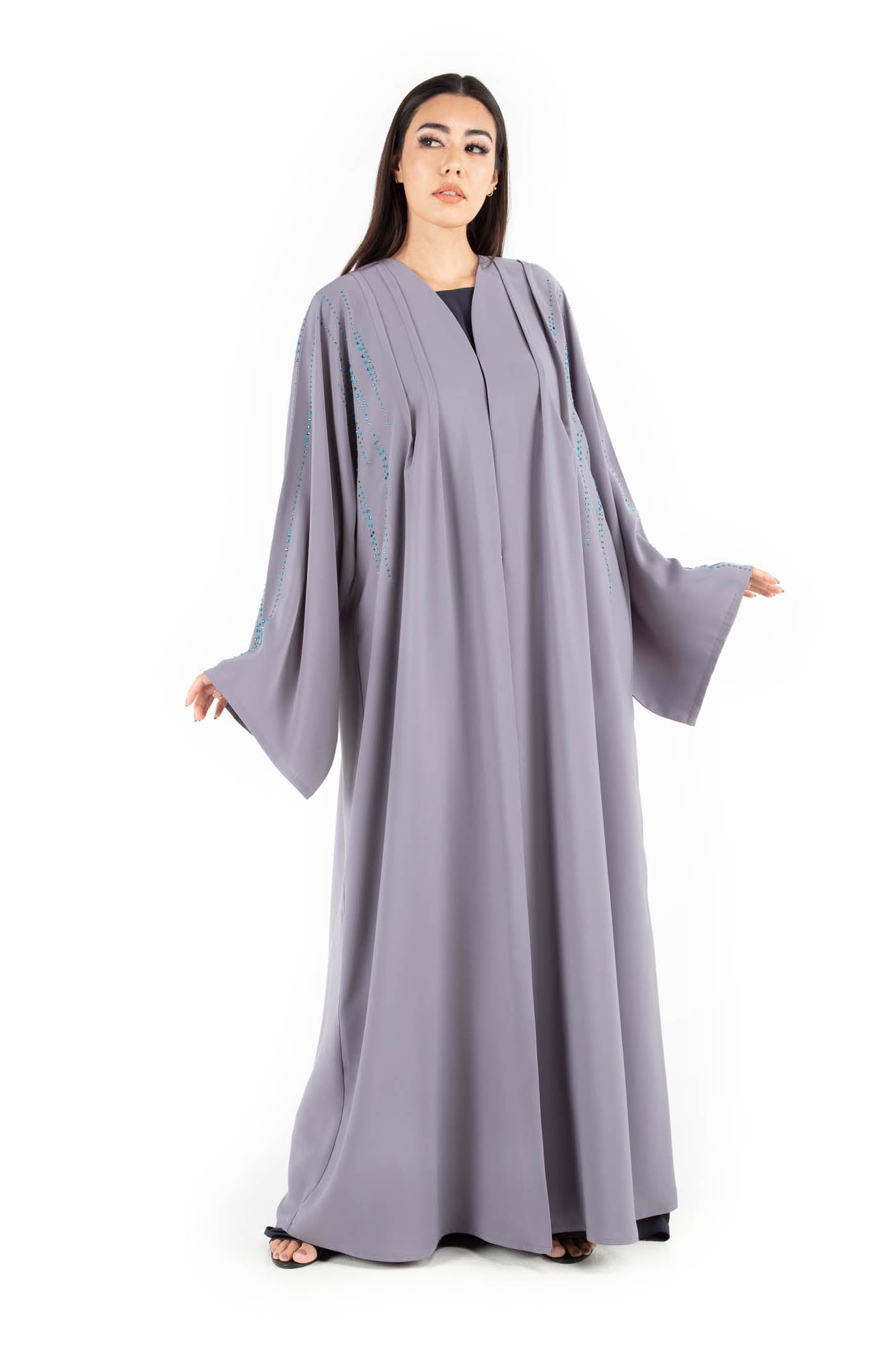 Hanayen Color Abaya Adorned with Crystal Elements best abaya online in ...