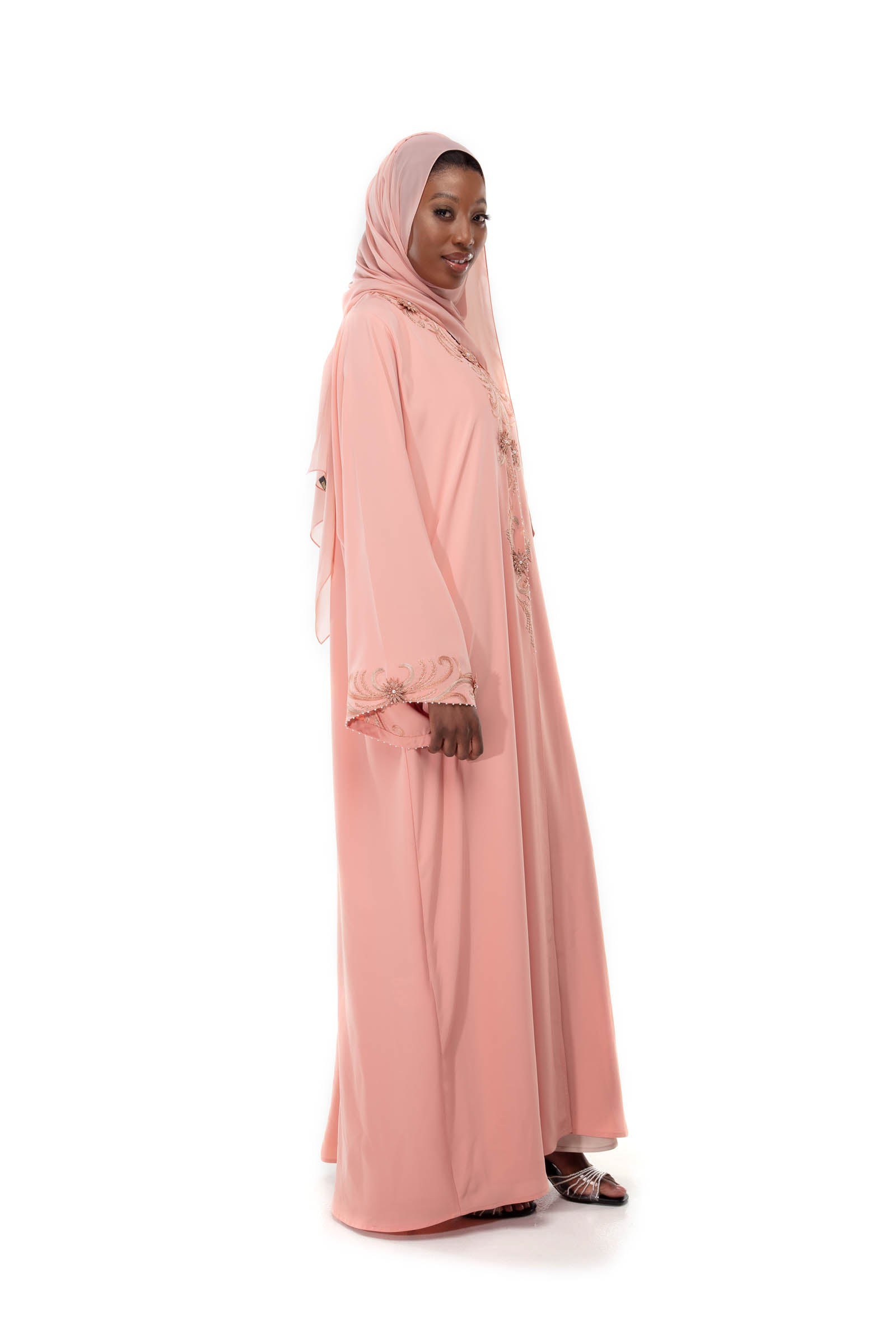 Hanayen Color fabric Abaya, Hand-made designs best abaya online in dubai