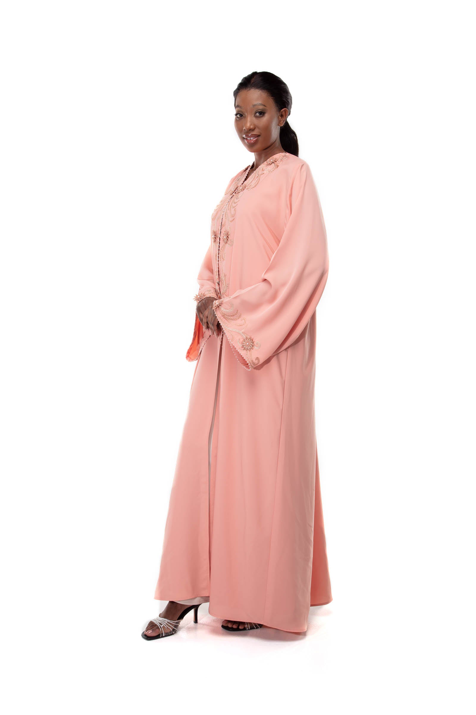 Hanayen Color fabric Abaya, Hand-made designs best abaya online in dubai