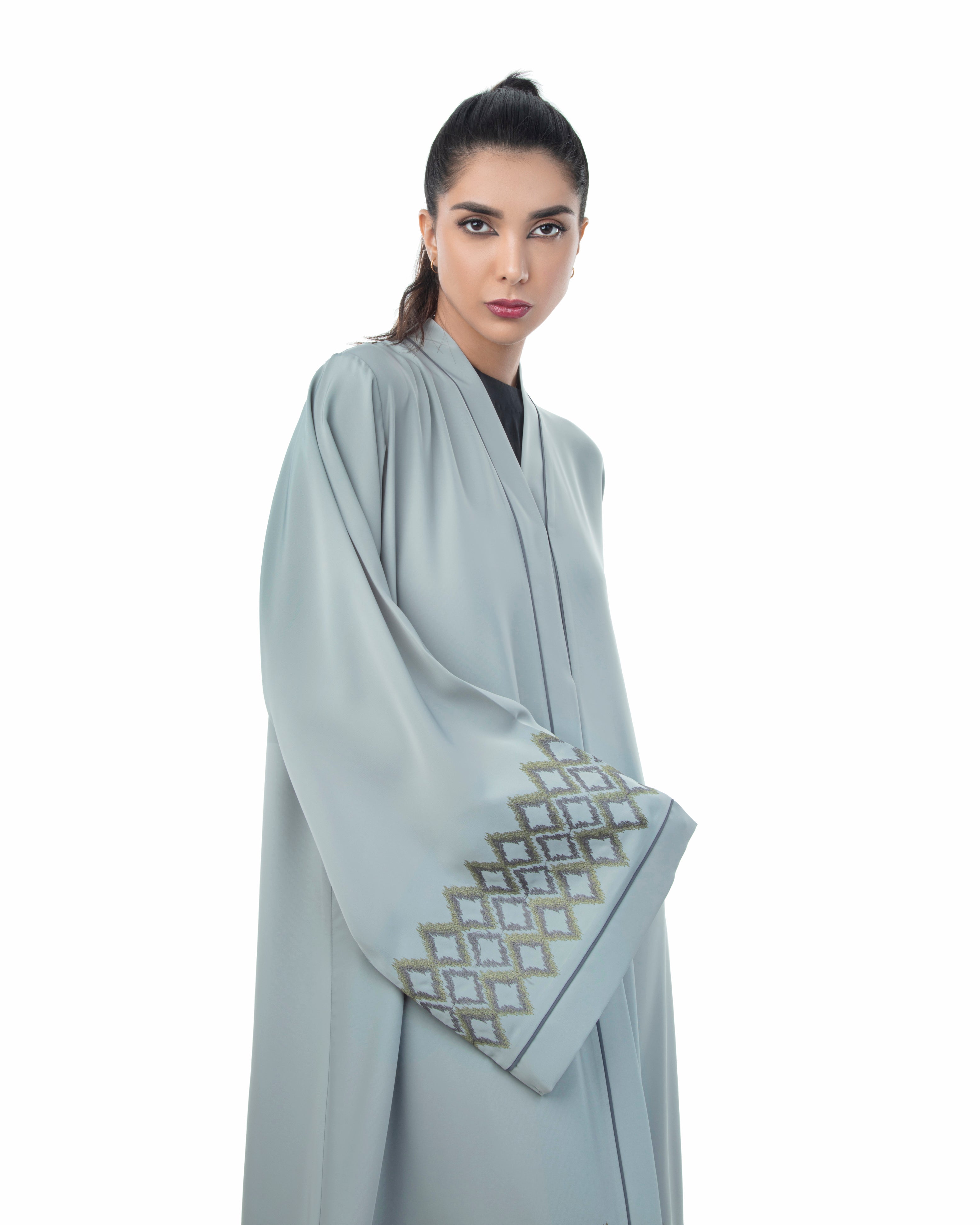 Hanayen Embroidered Abaya in Green Color best abaya online in dubai