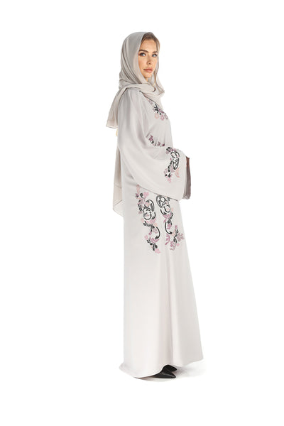 Hanayen Floral Embroidery Color Abaya best abaya online in dubai