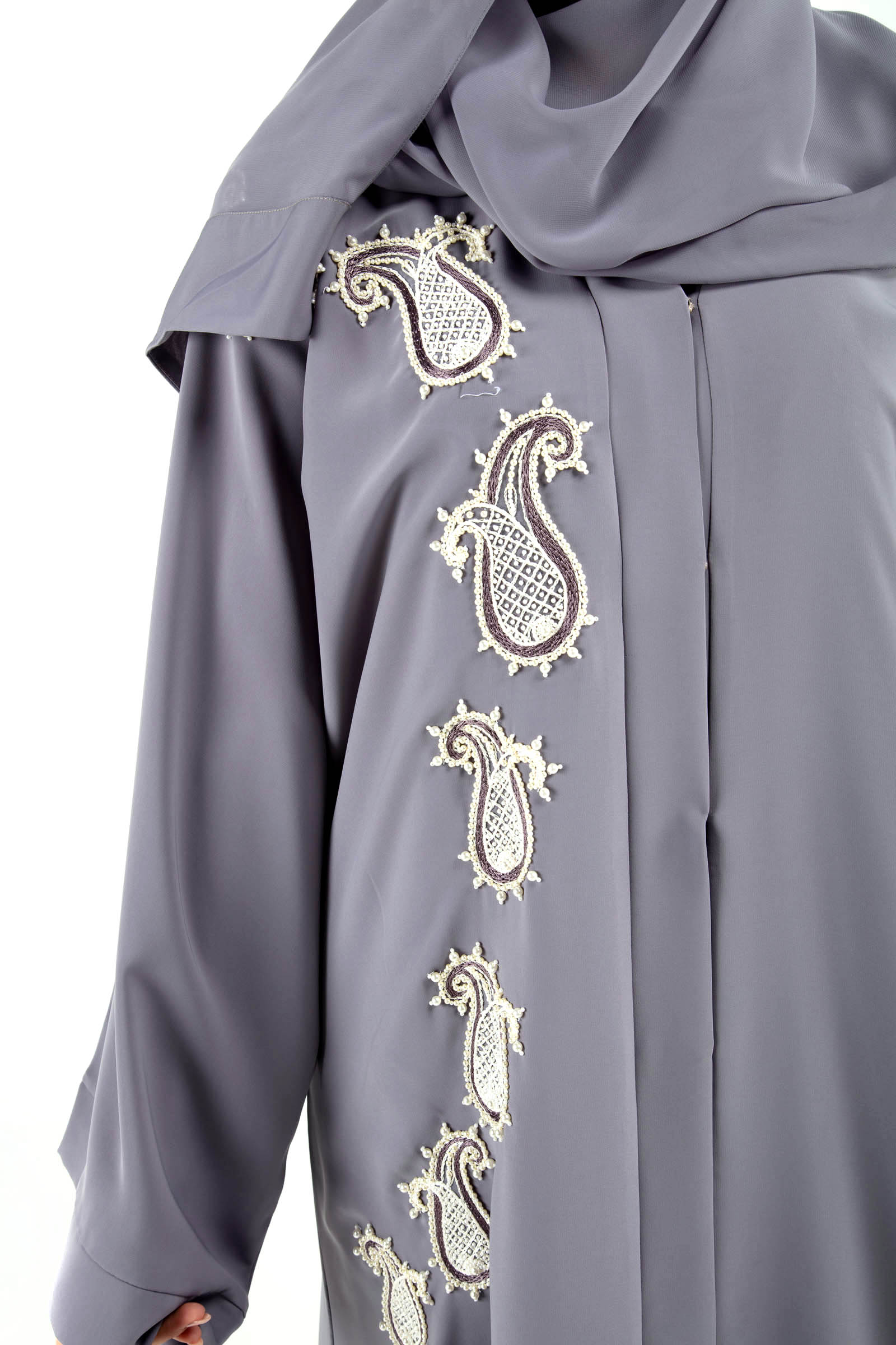 Hanayen Hand Made design in Neda Color fabric Abaya