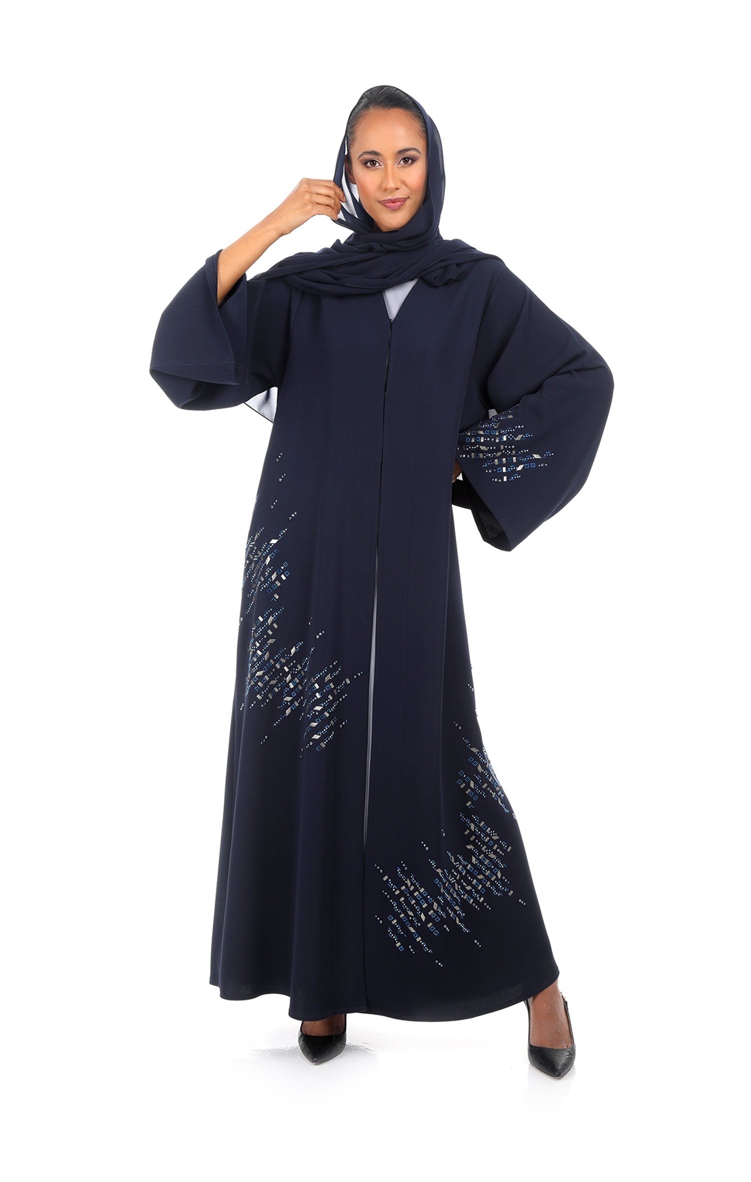 Hanayen Modern Color Abaya with Intricate Laser and Crystal ...