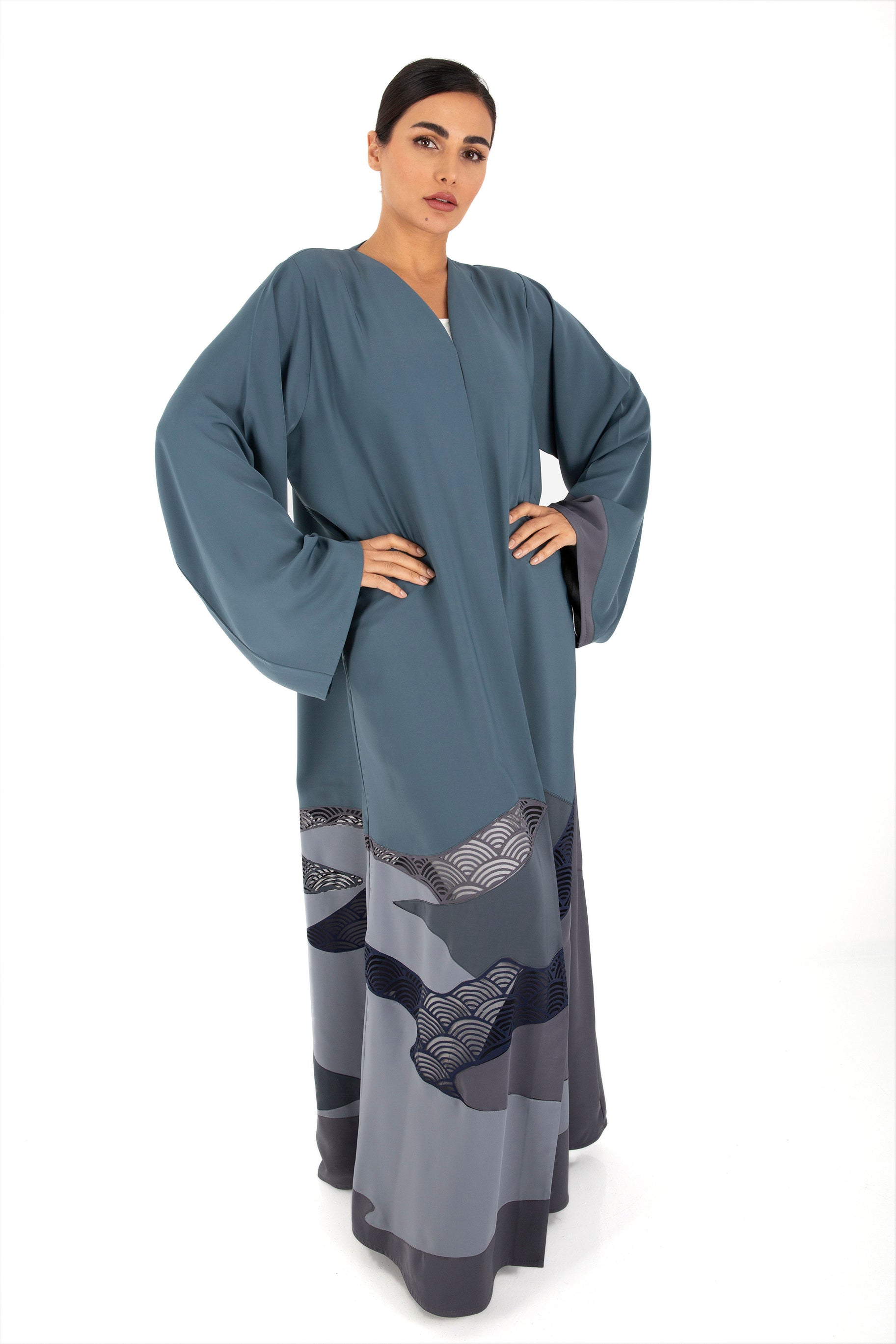Hanayen Multi-Colored Modern intricate Laser Cut Abaya best abaya ...