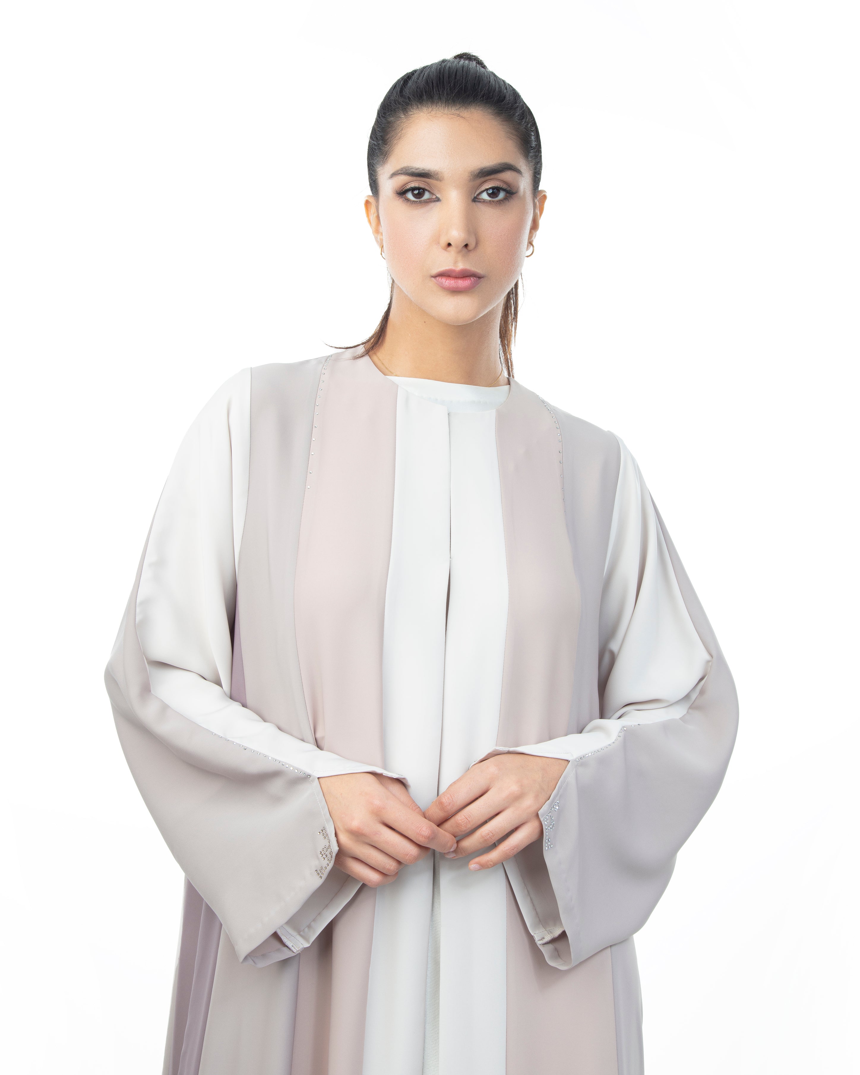 Hanayen Panel Multi Color Abaya Design With Crystal